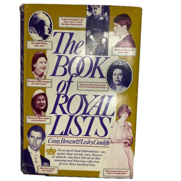 Other | The Book Of Royal Lists Craig Brown Leslie Cunliffe 1982 Book ...